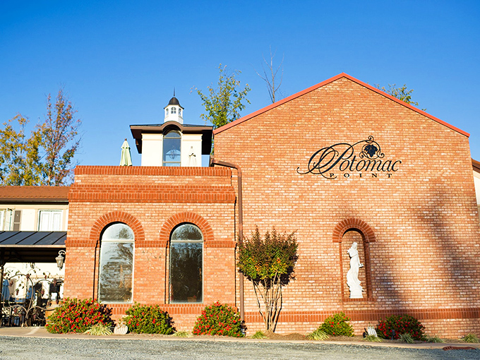 The terra cotta and stucco at Potomac Point has serious European vacation vibes, minus the jet lag and language confusion.