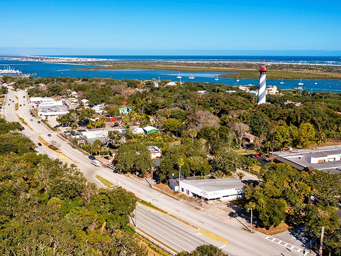 The A1A threads through maritime forest and inlet, proving paradise doesn't always require a passport.