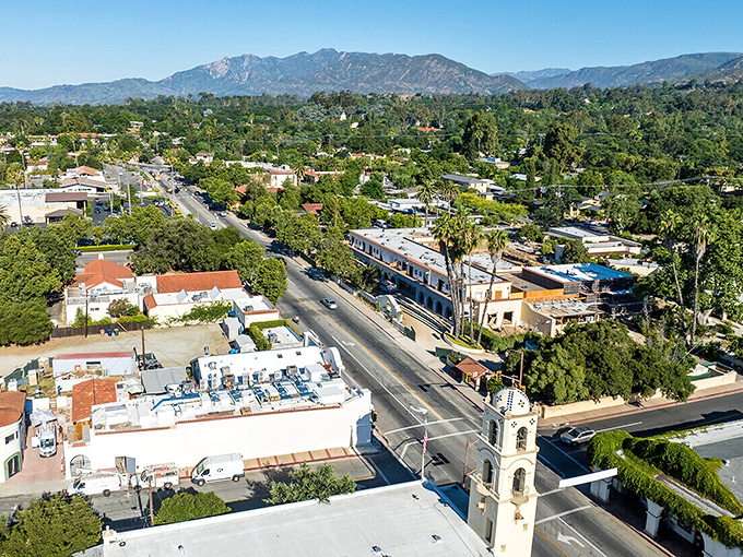 From above, Ojai reveals its perfect proportions&mdash;a compact downtown surrounded by mountains, orchards, and the kind of beauty that makes you question your life choices.