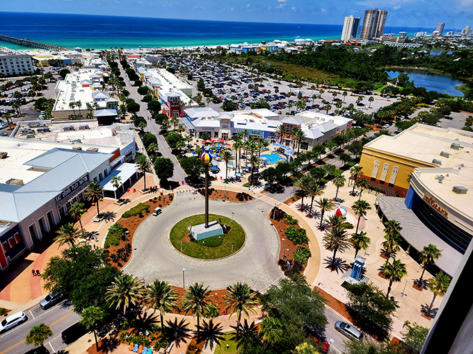 An aerial view reveals PCB's perfect balance of development and natural beauty &ndash; like someone designed paradise with just the right amount of convenience.