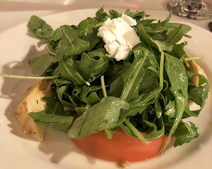 A perfect arugula salad that somehow makes eating greens feel like an indulgence rather than a virtue.