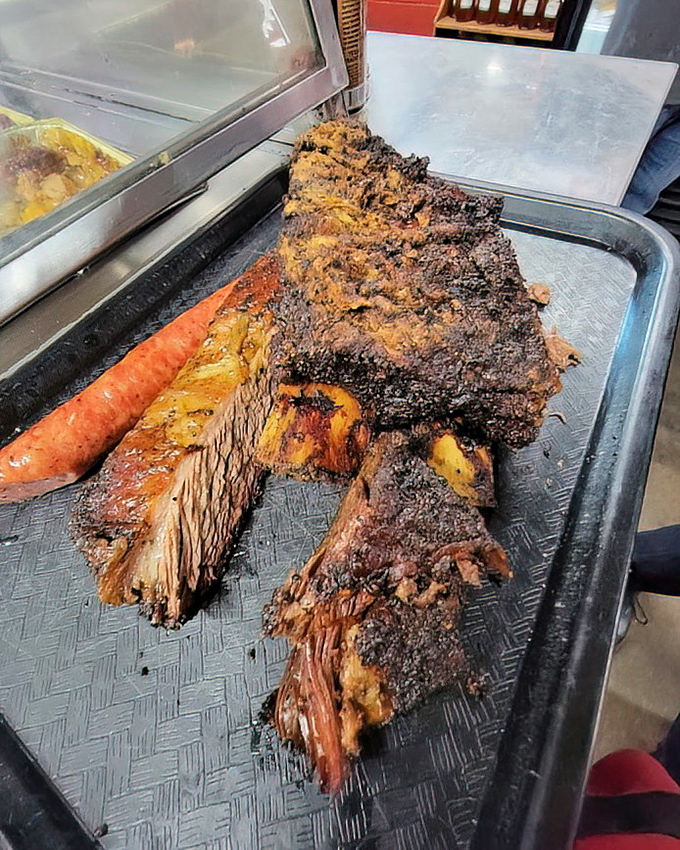 This tray isn't just holding barbecue&mdash;it's displaying edible art that took hours of patience, smoke, and Texas know-how to create.