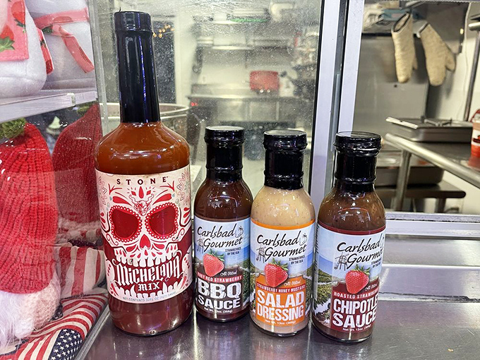 Even the condiment station here maintains the same cheerful attention to detail and quality.