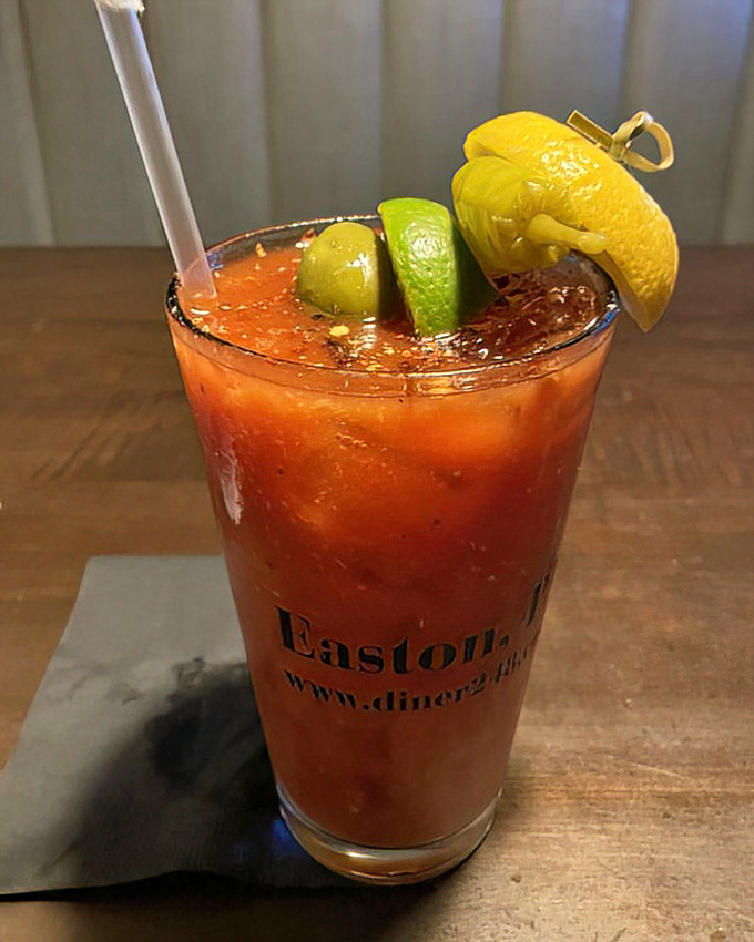 A Bloody Mary garnished with enough vegetables to count as your daily serving &ndash; doctor's orders, practically.