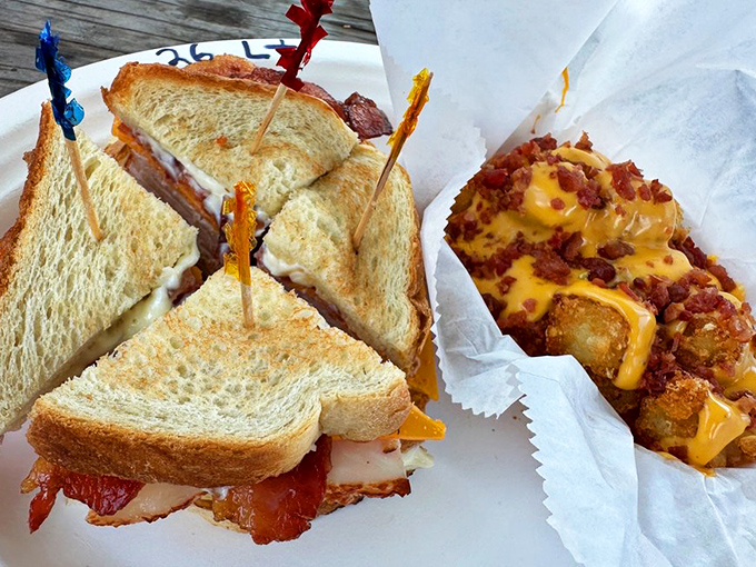 The Blue Goose Club meets loaded tots in a partnership that makes you wonder why you'd ever order anything else.