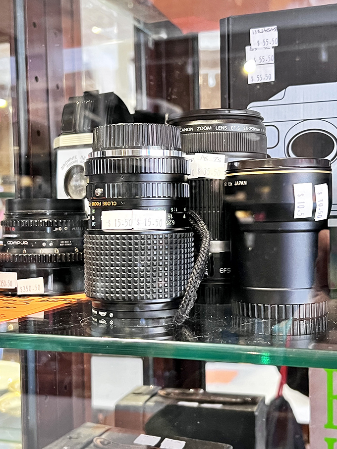 Vintage camera lenses for photographers who remember when "point and shoot" required actual skill and patience.