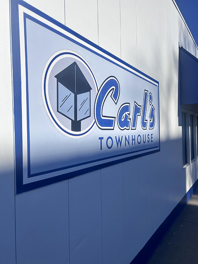 The sign says "Carl's Townhouse," but locals know it really means "where breakfast dreams come true."