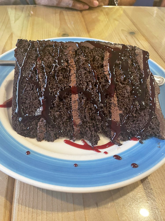 A chocolate cake so rich and decadent it should come with its own tax bracket and financial advisor.