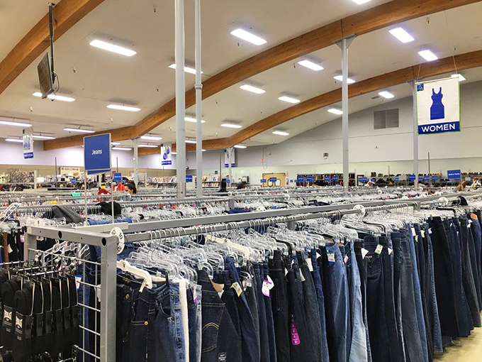 Denim for days! The jeans section alone could clothe a small country. Finding your size is like winning a very specific lottery.