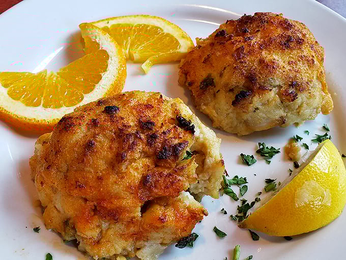 These golden crab cakes aren't just food &ndash; they're edible sunshine, perfectly browned and ready to brighten your day with each flavorful bite.