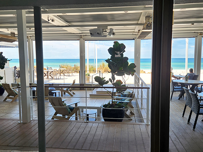 The indoor-outdoor flow creates that perfect "am I inside or outside?" feeling that defines the best of coastal Florida dining.