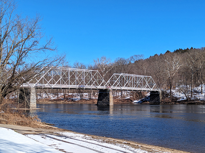 Dingmans Ferry Bridge spans the Delaware with vintage charm, connecting states and centuries with equal elegance.
