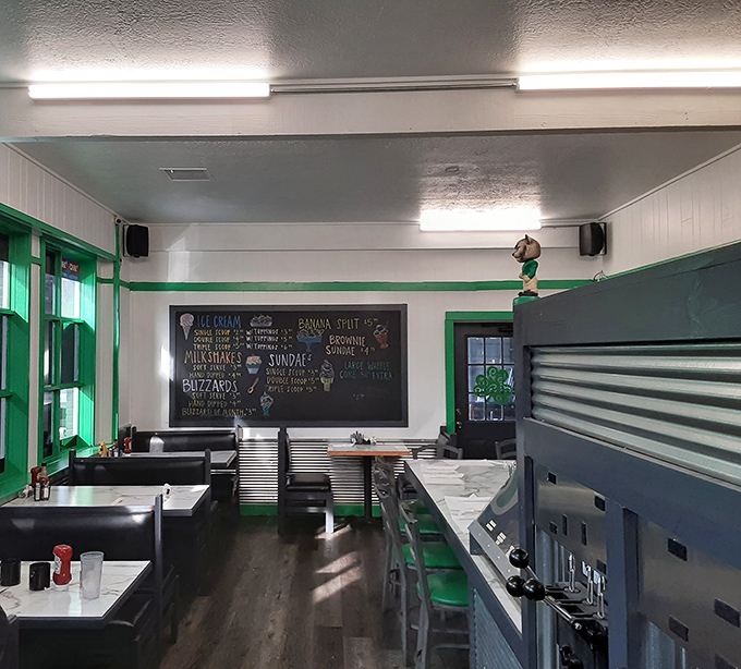 The dessert board promises sweet temptations after your meal. Those milkshake options aren't just drinks &ndash; they're liquid dessert architecture.