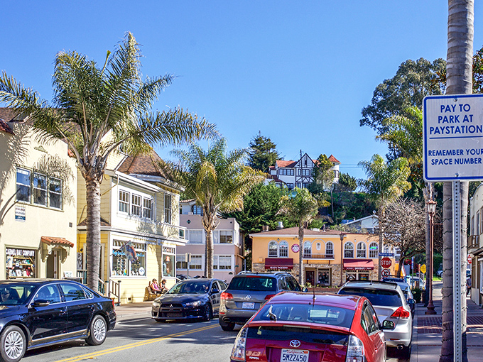 Downtown Capitola's sun-drenched streets blend Spanish architecture with beach town vibes, creating a place where parking might be scarce but charm certainly isn't.