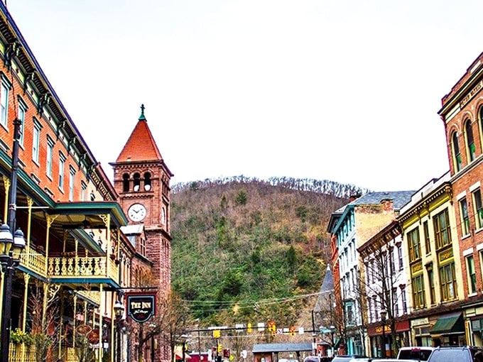 Even in winter, Jim Thorpe's downtown maintains its storybook charm. The mountains cradle the colorful buildings like they're protecting a treasure&mdash;which, frankly, they are.