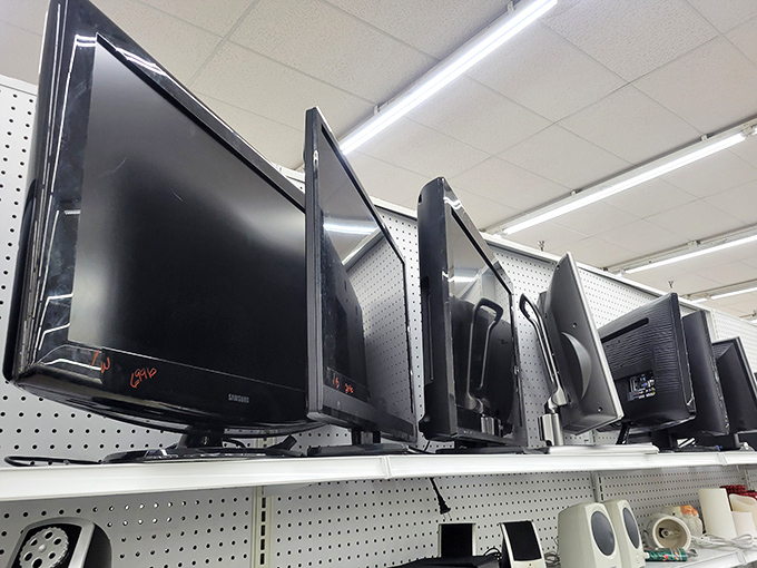 Television technology through the years. Someone's electronic cast-offs become your media room upgrade or vintage gaming station.