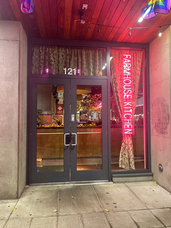 That glowing red sign promises more than just a meal&mdash;it's an invitation to step out of Oregon and into Thailand, if only for a dinner service.