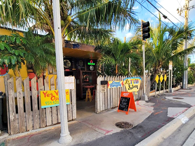 From the street, it looks like just another beach shack, but locals know this unassuming entrance leads to burger paradise.