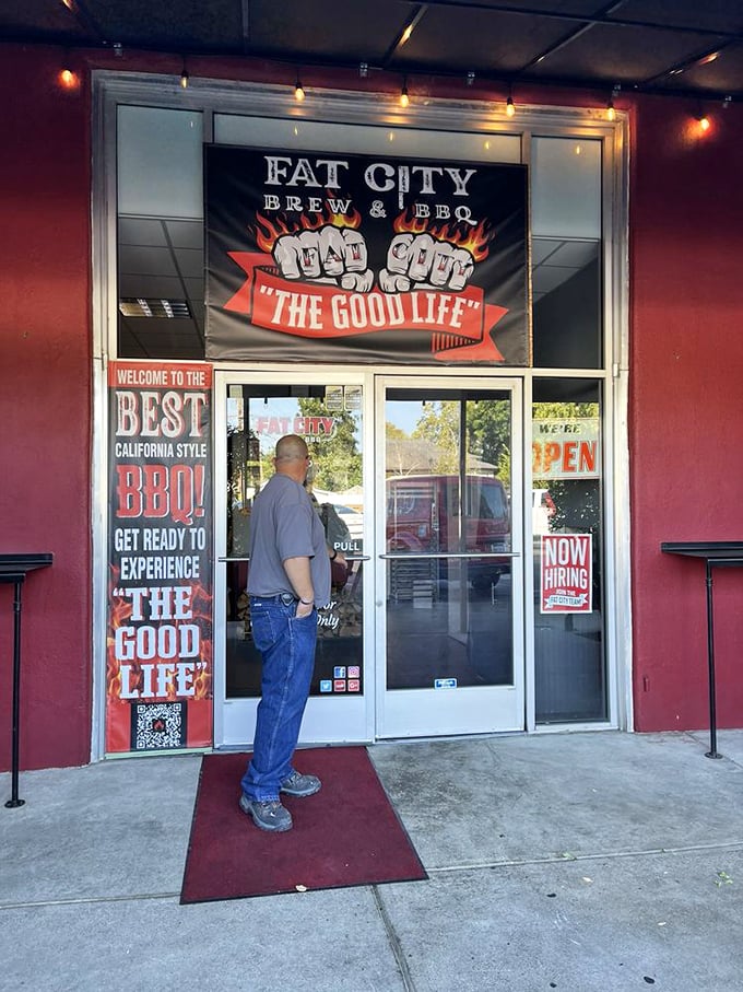 "The Good Life" isn't just a slogan &ndash; it's a promise. This entrance marks the threshold between ordinary hunger and extraordinary satisfaction.