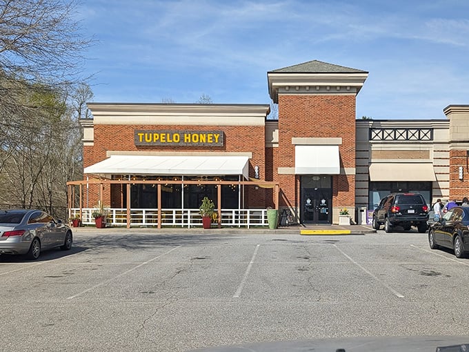 The restaurant's brick exterior may look unassuming, but inside lies a Southern food paradise worth every mile of your journey.