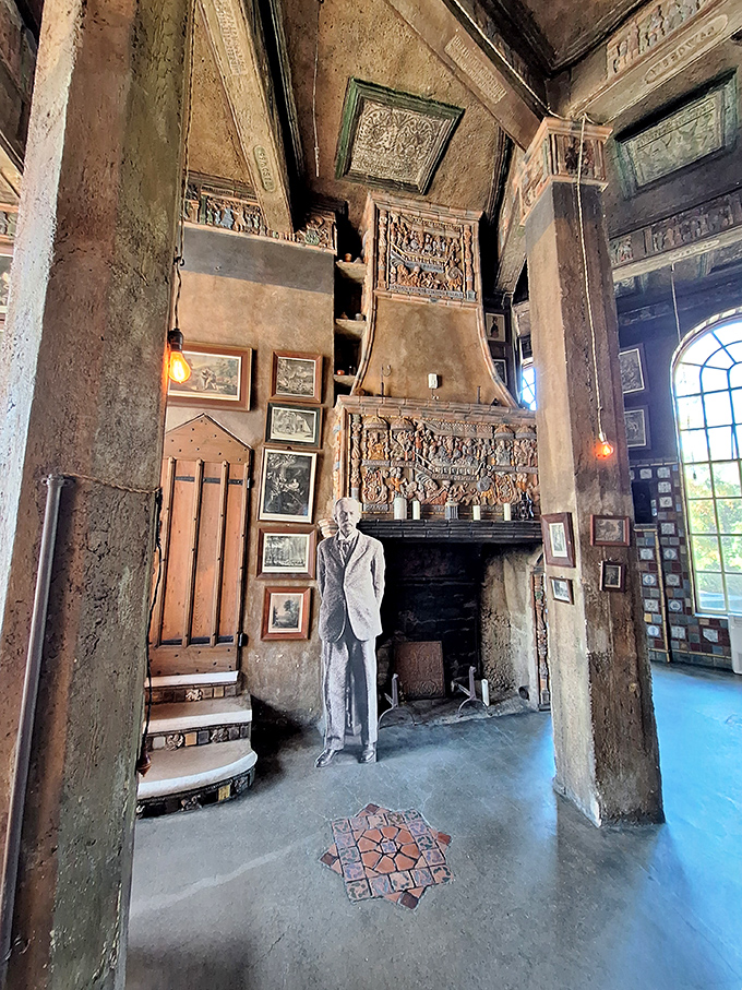 That fireplace isn't just for warmth&mdash;it's a gallery, a conversation piece, and proof that even functional elements can be extraordinary. 