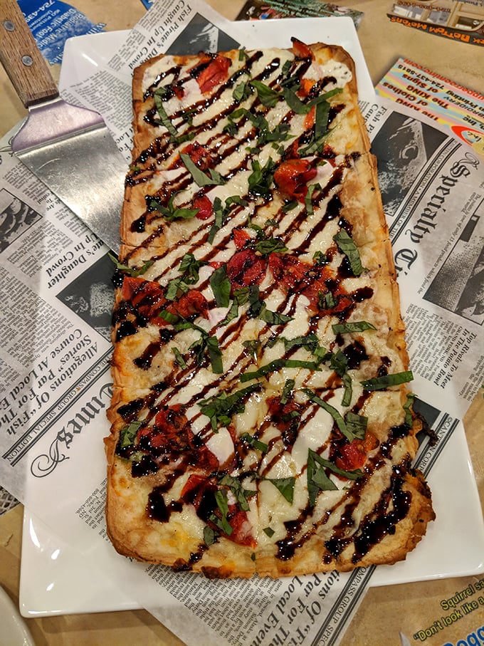 A flatbread that proves simple ingredients &ndash; when treated with respect and a little balsamic drizzle &ndash; can create pure magic.
