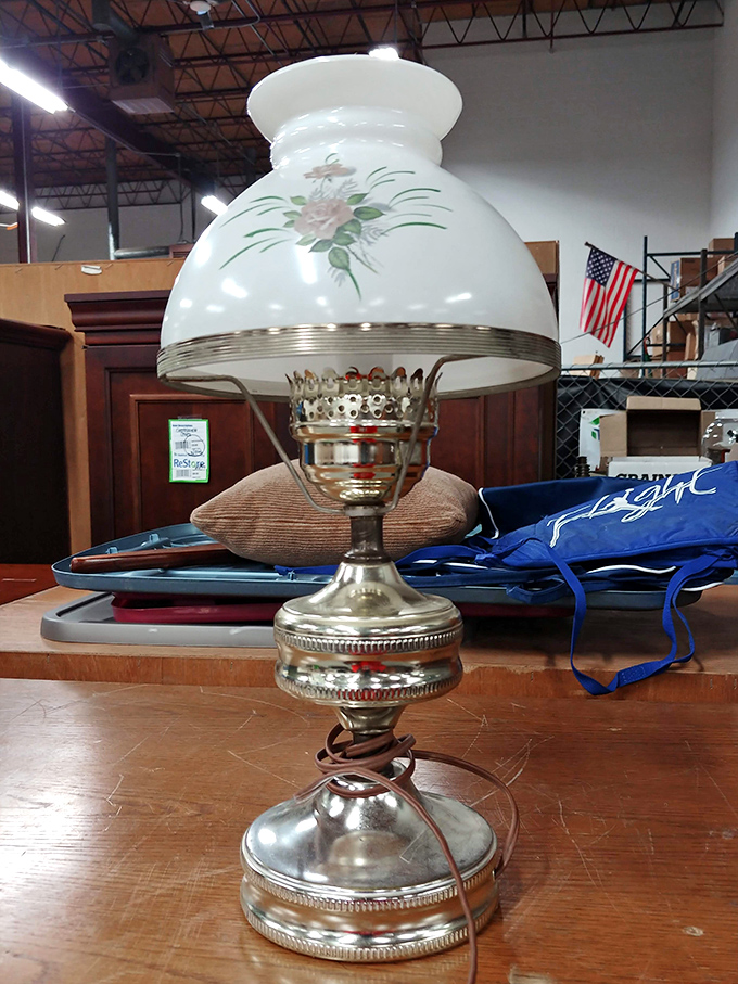 This vintage-inspired lamp brings grandmillennial chic without the estate sale hunting. Perfect for illuminating your latest mystery novel or highlighting dust you'll ignore for another week.