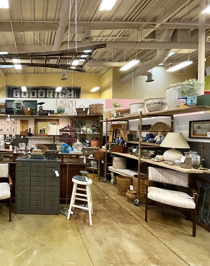 This furniture section showcases the mid-century modern aesthetic that never goes out of style&mdash;clean lines, warm woods, and timeless functionality.