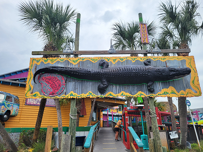 Gator Beach&mdash;where Florida reminds visitors that beneath all the vacation charm, it's still home to prehistoric reptiles with impressive dental work.