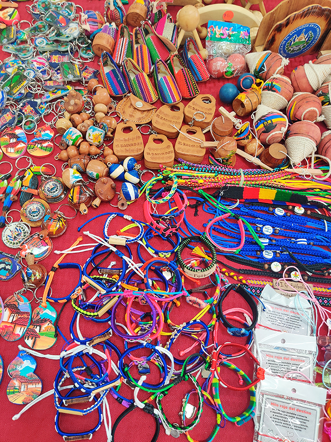 A kaleidoscope of handcrafted treasures from around the world. These colorful keychains and trinkets tell stories that span continents.