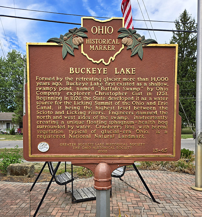 History etched in bronze: This marker reveals Buckeye Lake's surprising past&mdash;from glacial formation to canal system to beloved recreation destination.