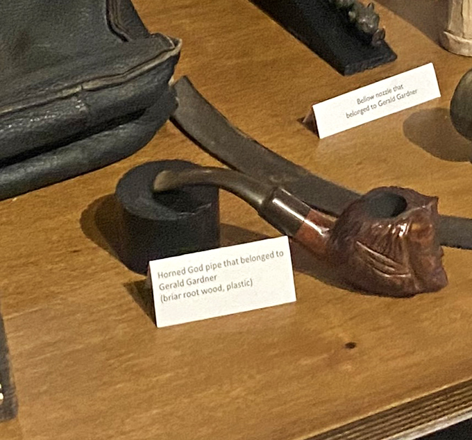 Gerald Gardner's personal Horned God pipe&mdash;proving that even the father of modern Wicca appreciated a contemplative smoke. Some heirlooms are stranger than others.