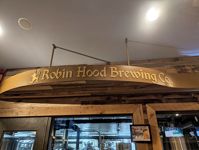 The golden sign serves as both a welcome and a warning: prepare for brewing excellence that might spoil you for ordinary beer forever.