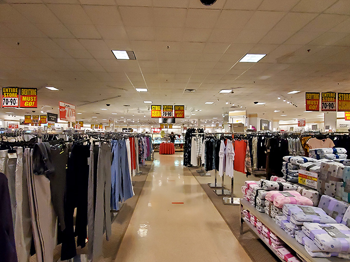 Even during closing sales, Owosso's department stores maintain a dignified charm, serving generations of Michigan families with practical necessities.