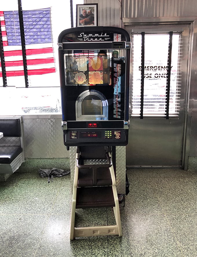 Every great diner needs a jukebox. This one stands ready to provide the soundtrack to your Summit Diner experience.