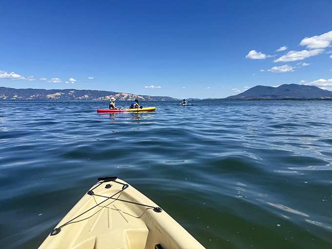 Kayaking Clear Lake offers the perfect social distancing &ndash; close enough to wave to fellow paddlers, far enough to claim your own slice of blue heaven.