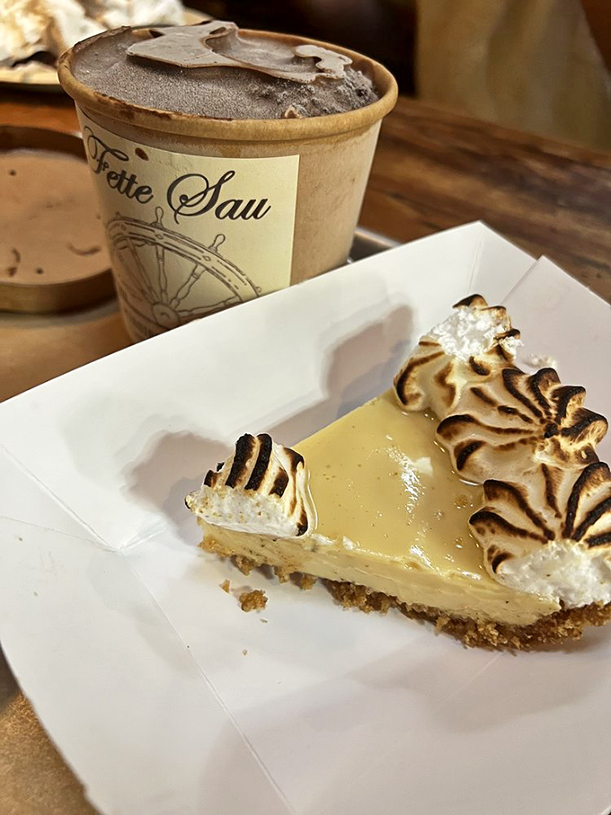 Key lime pie that strikes the perfect balance between sweet and tart, with a toasted meringue that's worth fighting your dining companions for.