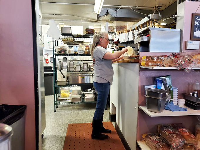 The smoker outside hints at the diner's catering capabilities. Good barbecue, like good relationships, requires time and patience.