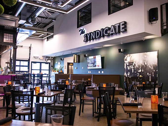 The Syndicate offers more than just meals&mdash;it serves up community in a modern space where the industrial-chic vibe doesn't overshadow the hometown warmth.