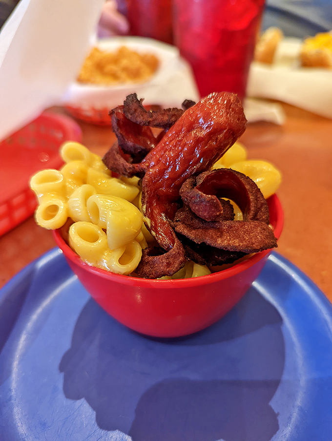Mac and cheese meets hot dog in a combination so obvious yet revolutionary, it makes you question all your previous life choices.