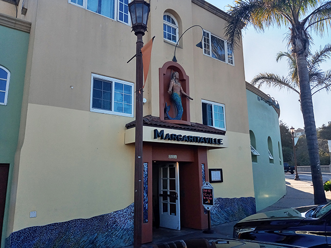 Not Jimmy Buffett's Margaritaville, but a mermaid guards the entrance anyway—she knows where the good times flow.