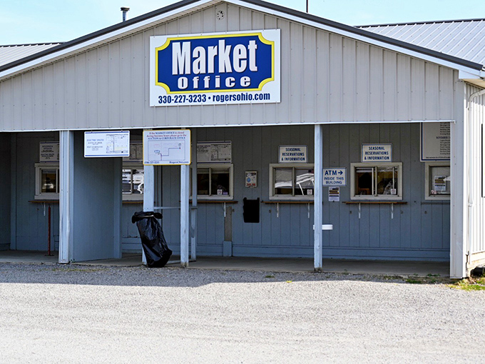 Command central for the sprawling marketplace. The market office keeps this retail wilderness running smoothly every Friday, rain or shine.