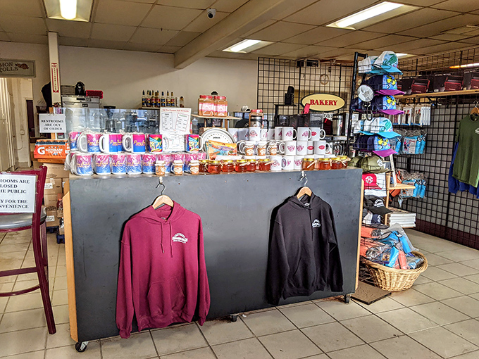 Merchandise corner: because sometimes wearing the t-shirt is the only way to prove to friends back home that pastry nirvana actually exists.