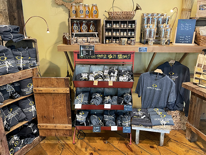 The merchandise corner offers edible souvenirs and branded gear &ndash; because the best vacation memories are the ones you can taste again at home.