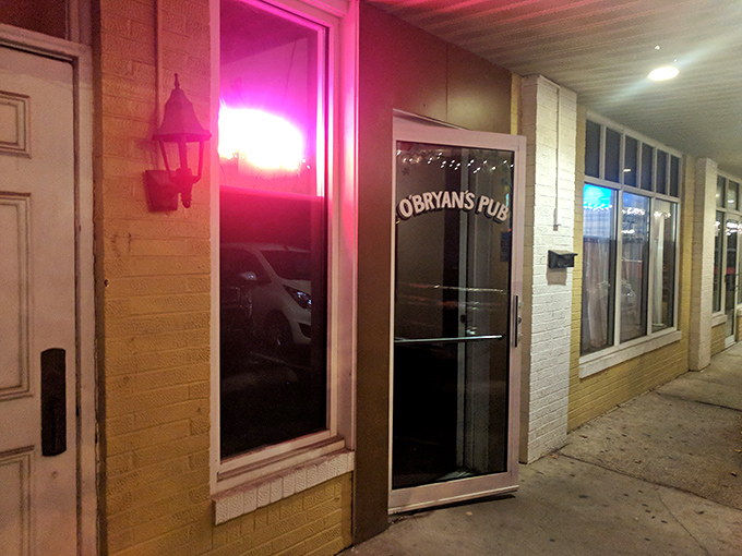 O'Bryan's Pub glows with the warm invitation of a place where stories flow as freely as the drinks, without big-city cover charges.