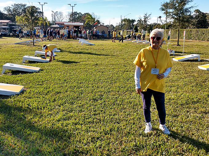 Outdoor games bring competitive spirits to the sunshine &ndash; proving that friendly rivalries don't retire when you do.