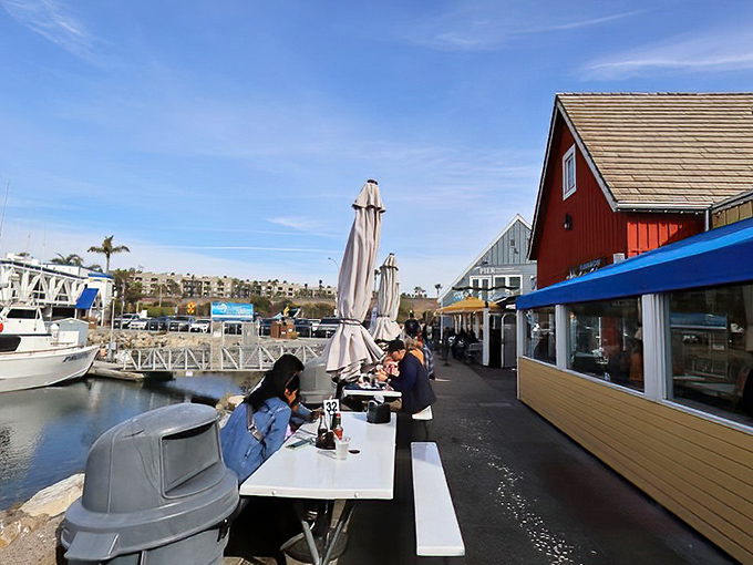 Oceanside Harbor provides the perfect backdrop for alfresco dining, where boats bob in agreement that seafood always tastes better with a view.