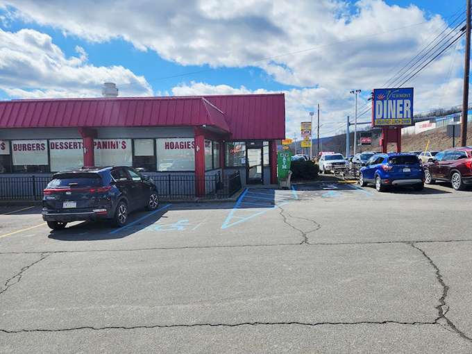 Even from the parking lot, you can practically smell the coffee brewing and bacon sizzling—the universal language of "come hungry, leave happy."