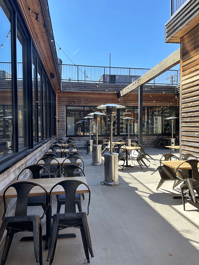 The courtyard offers al fresco dining that transforms any meal into a delightful escape from ordinary routine.