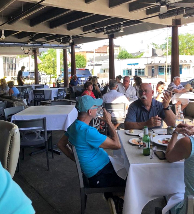 The patio where Ohio weather permitting becomes the most important forecast you'll check all week.